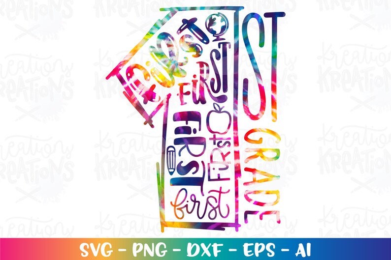 Back to School Svg First Grade Svg Hand Lettered Hand Drawn - Etsy