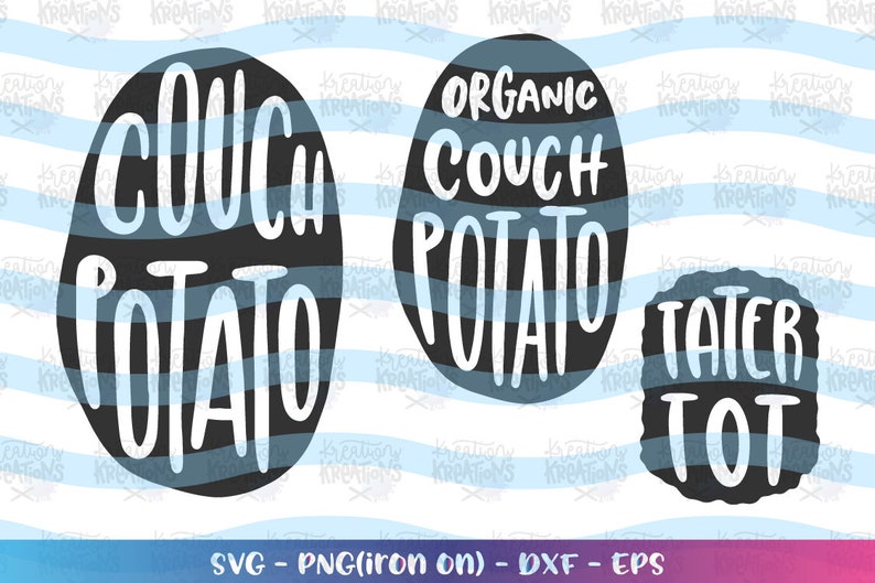 Couch Potato Organic Couch Potato Tater Tot Svg Matching | Etsy