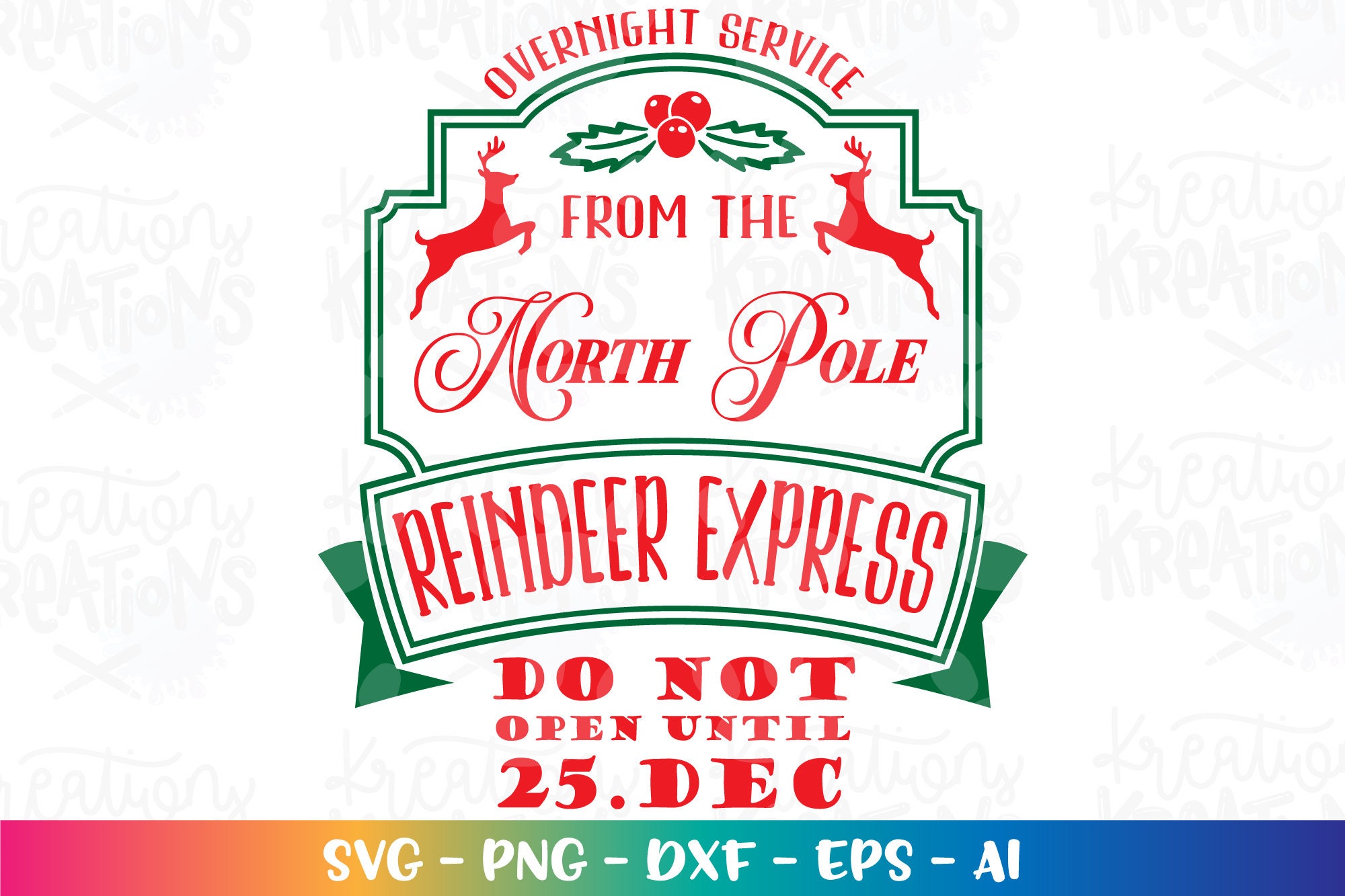 Reindeer Express Delivery Svg North Pole Print Decal Svg - Etsy