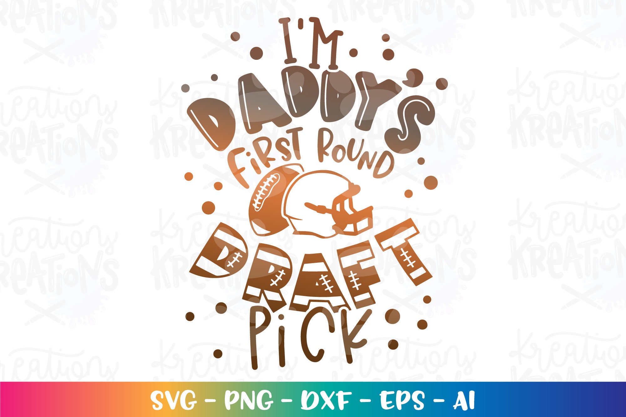 I'm Daddy's First Round Draft Pick SVG Football Svg - Etsy