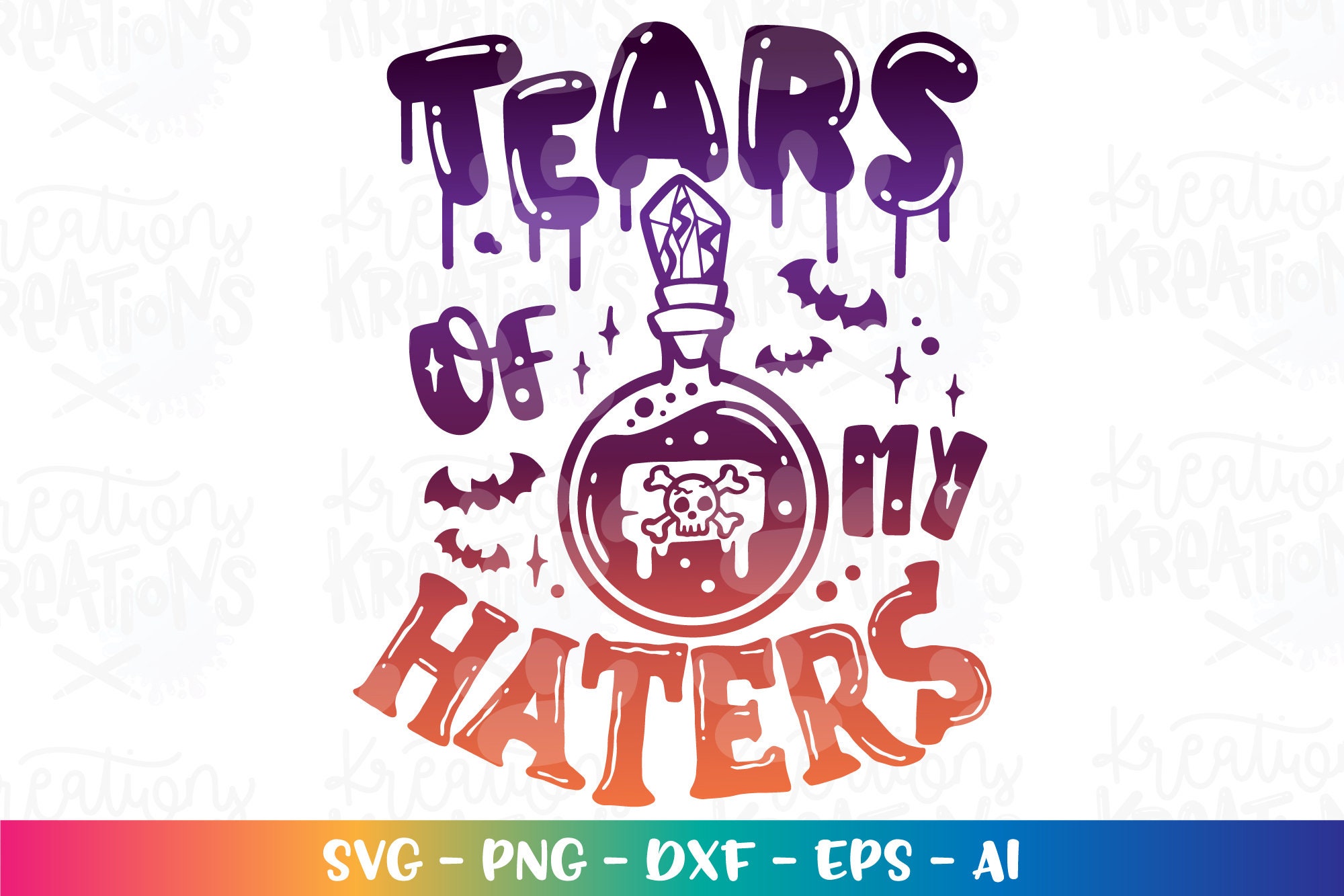 Halloween svg Tears of my haters SVG magic potion bottles hand | Etsy