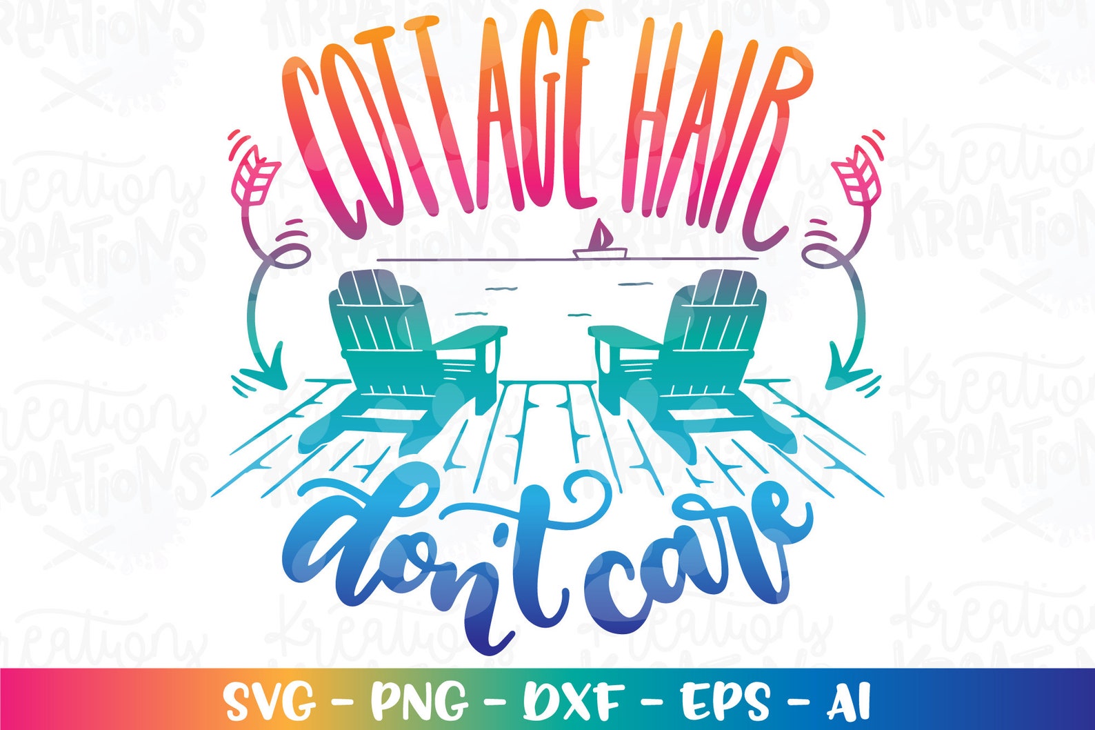 Cottage Life Svg Cottage Hair Don't Care Svg Cottage Lake Camping Print ...
