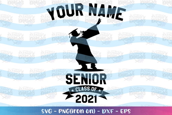 Senior Dabbing Graduate SVG class of 2021 boy grad customize | Etsy