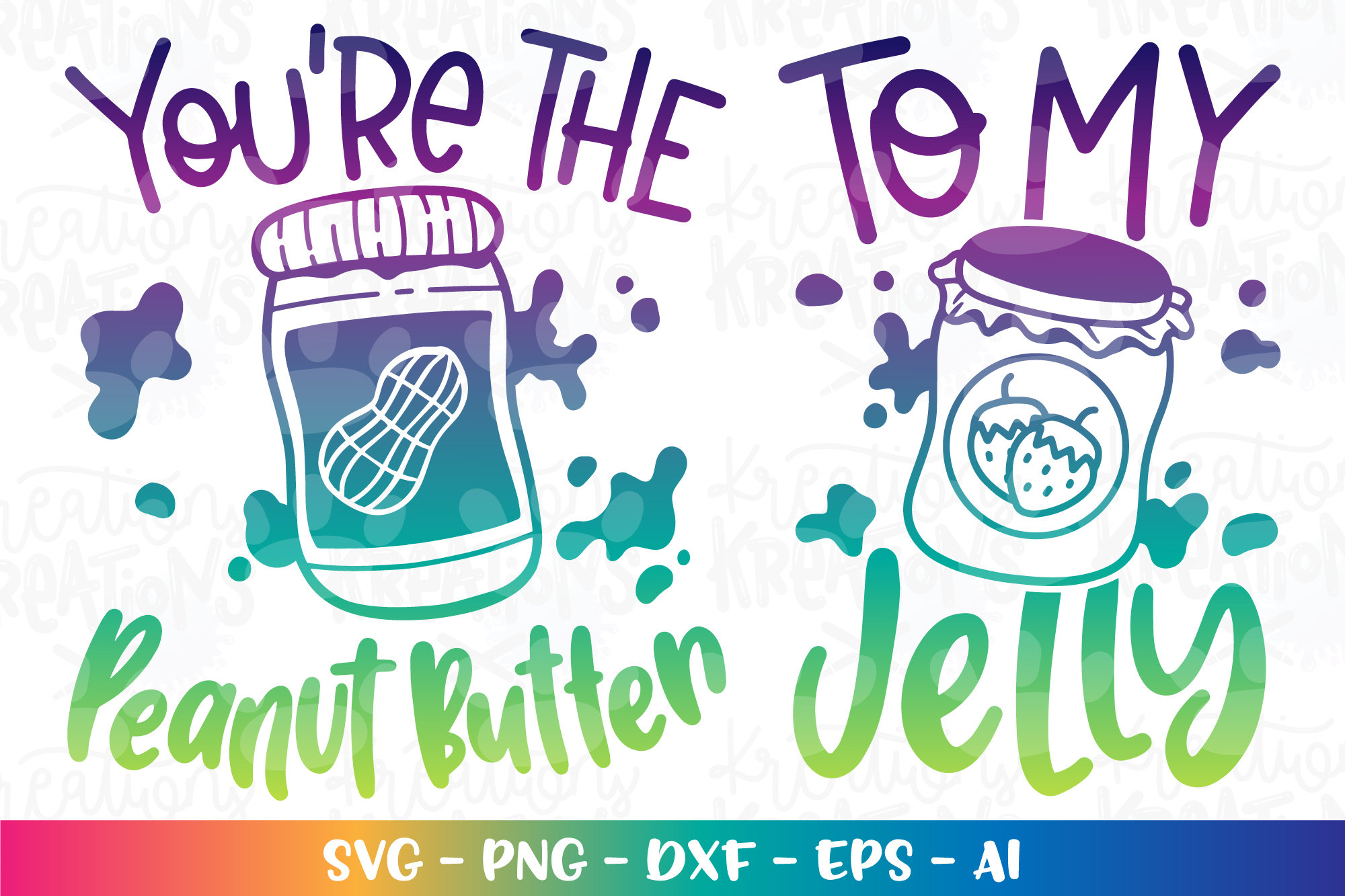 You're the Peanut Butter Svg to My Jelly Svg Mom Baby - Etsy