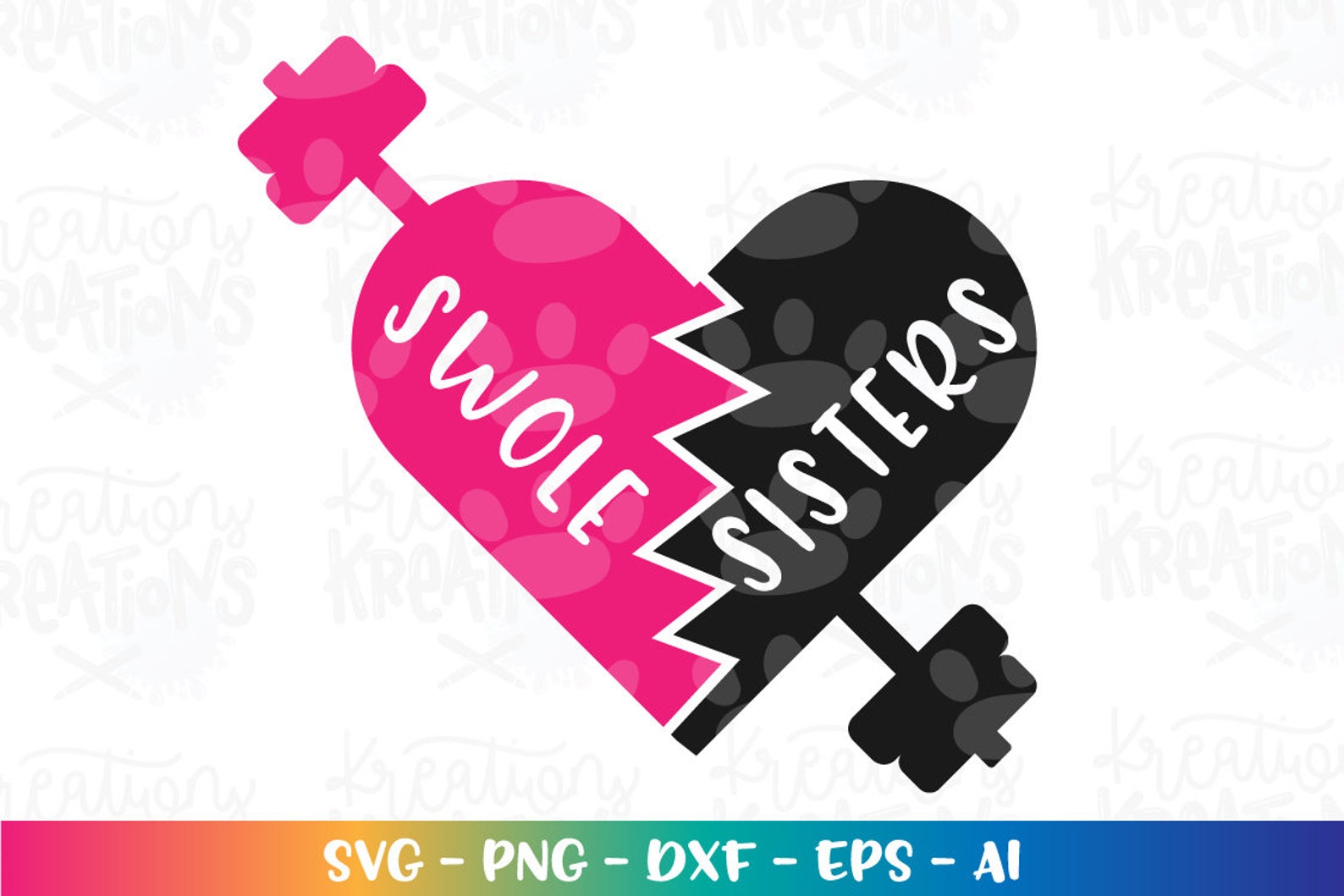Swole Sisters Svg Best Gym Friends SVG Best Friends Svg Cut Cuttable ...