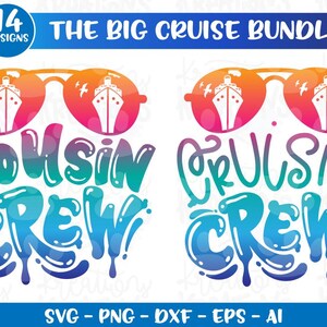 The Big CRUISE SHIP BUNDLE Svg Cruisin' Cruise Shirt Print Color Decal ...