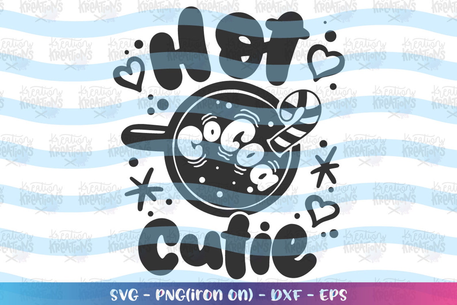 Hot COCOA Cutie Svg Winter Drink Warm Cocoa Mug Cute Christmas | Etsy