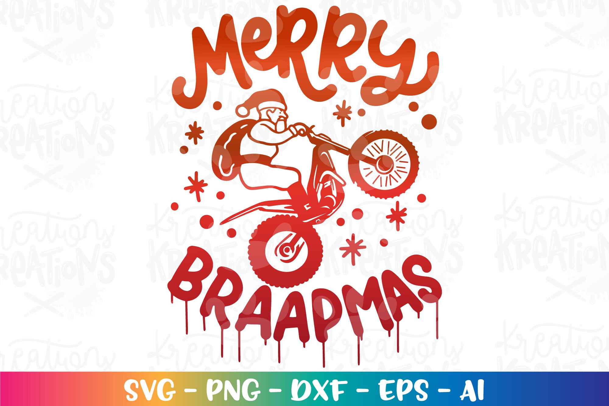 Santa On A Dirt Bike