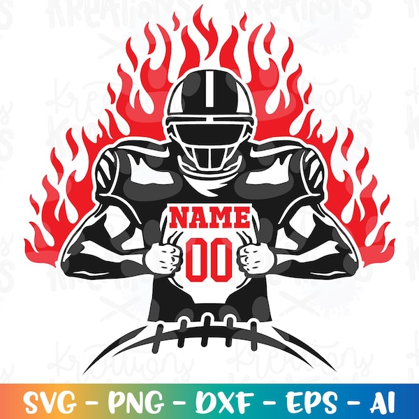 Football Player Rip - Etsy