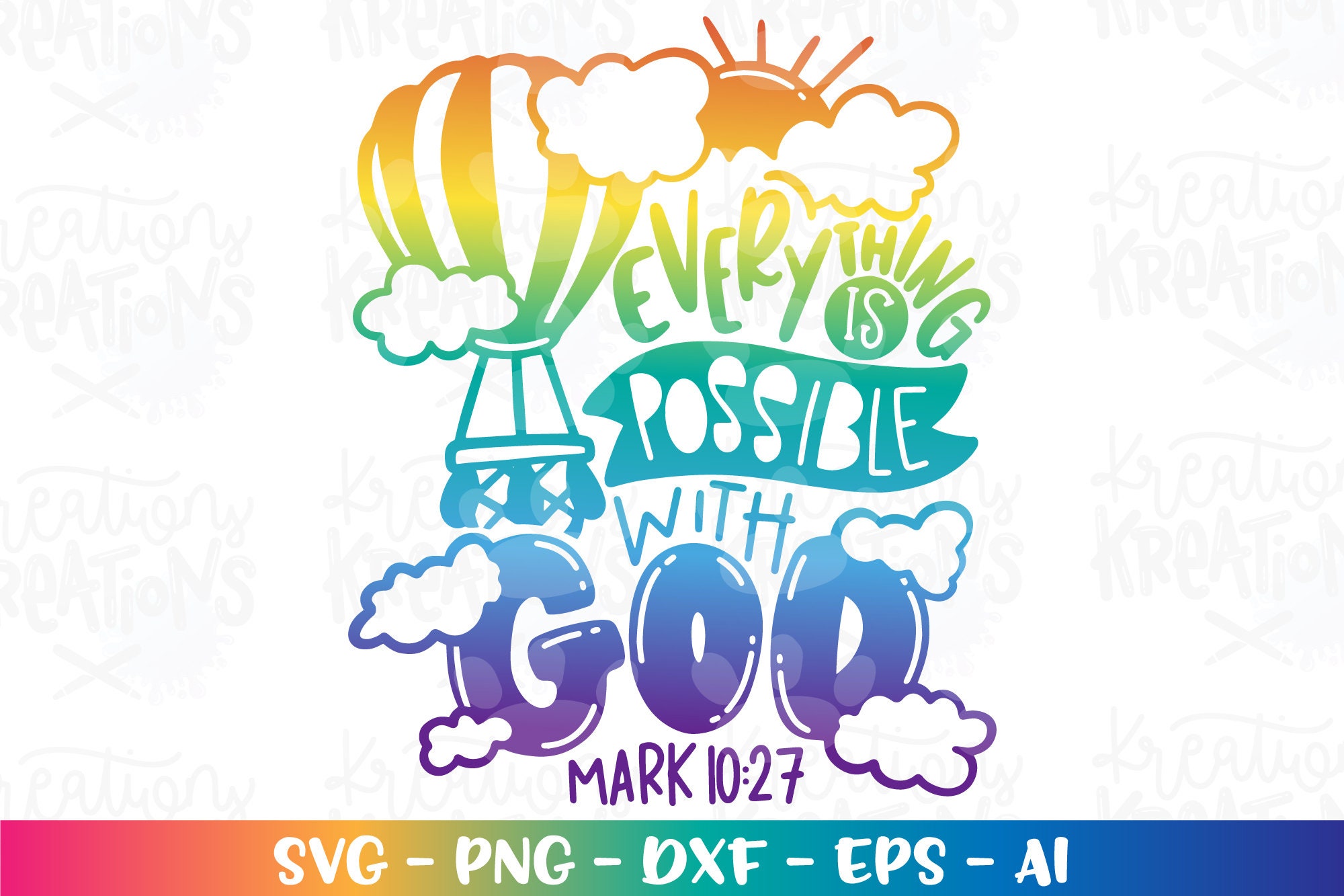 Everything is Possible With God Svg Bible Verse Faith Religion - Etsy