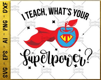 Teacher Superhero Png | Etsy