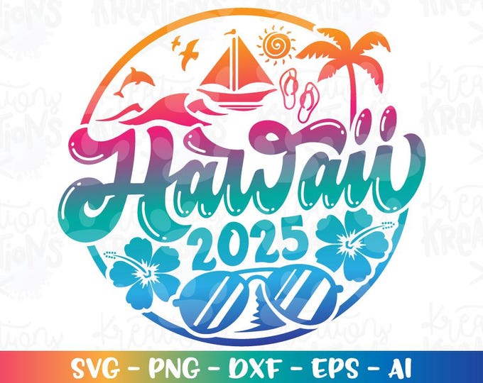 Mahalo SVG Beach Quote Beach Life Svg Aloha Hawaii Surf Palm Trees ...