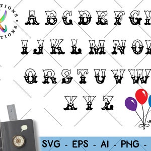 Circus Alphabet Letters CUT FILE Svg Circus Theme Letters SVG Cut ...