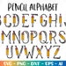 Pencil Alphabet Letters Font Svg School Teacher Theme Letters SVG Print ...