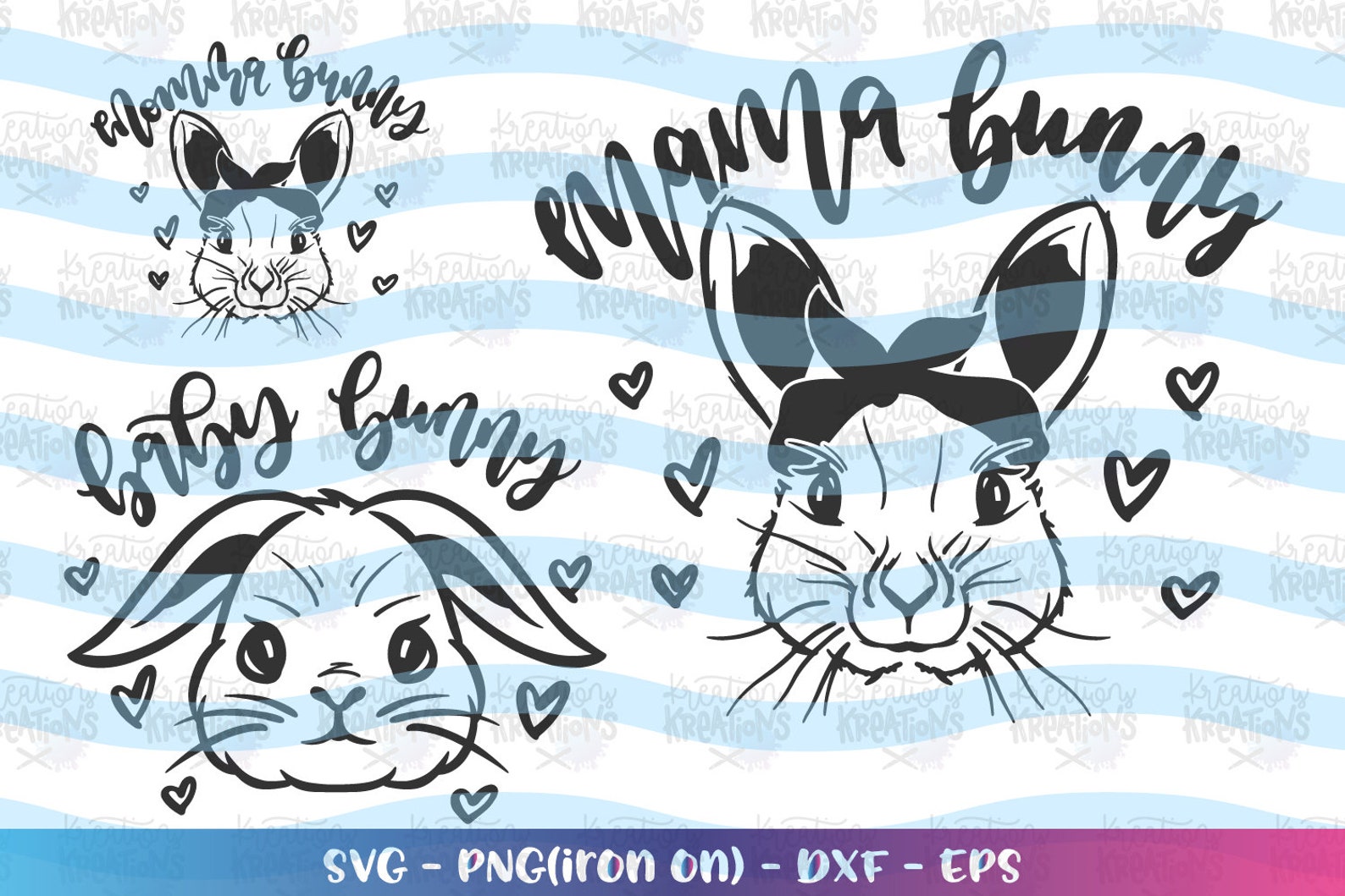 Mama Bunny svg Baby Bunny svg Matching shirts Happy easter | Etsy