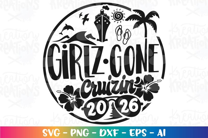Cruise Ship Svg Girlz Gone Cruizin' Emblem Cruisin' Cruise Shirt Print ...