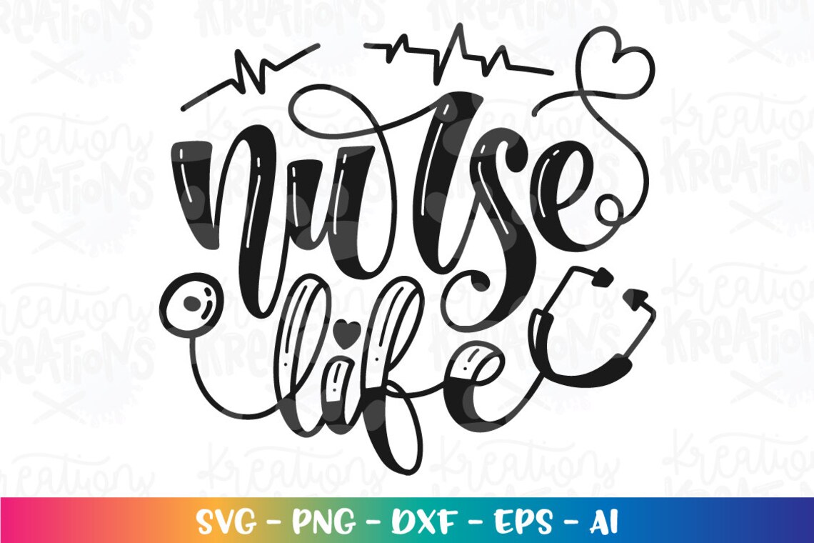 Nurse Heart Beat SVG Nurse Svg Printable Iron on Decal Cut - Etsy