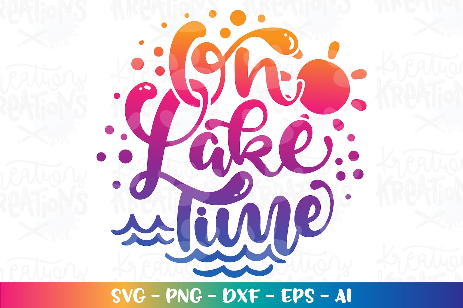 On Lake Time Svg Lake Quote Camplife Svg Hand Drawn Svg Print | Etsy