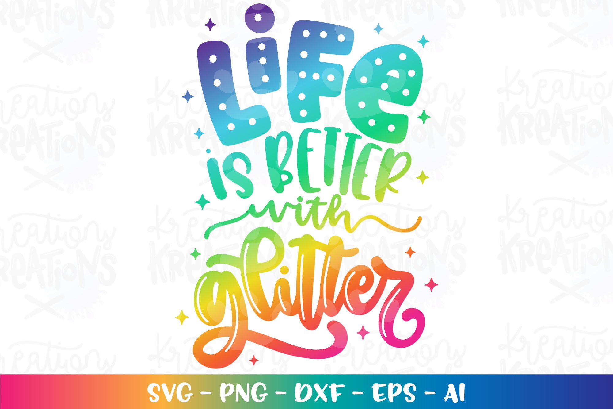 Glitter Quote SVG Life is Better With Glitter SVG Cute Color Print Iron ...