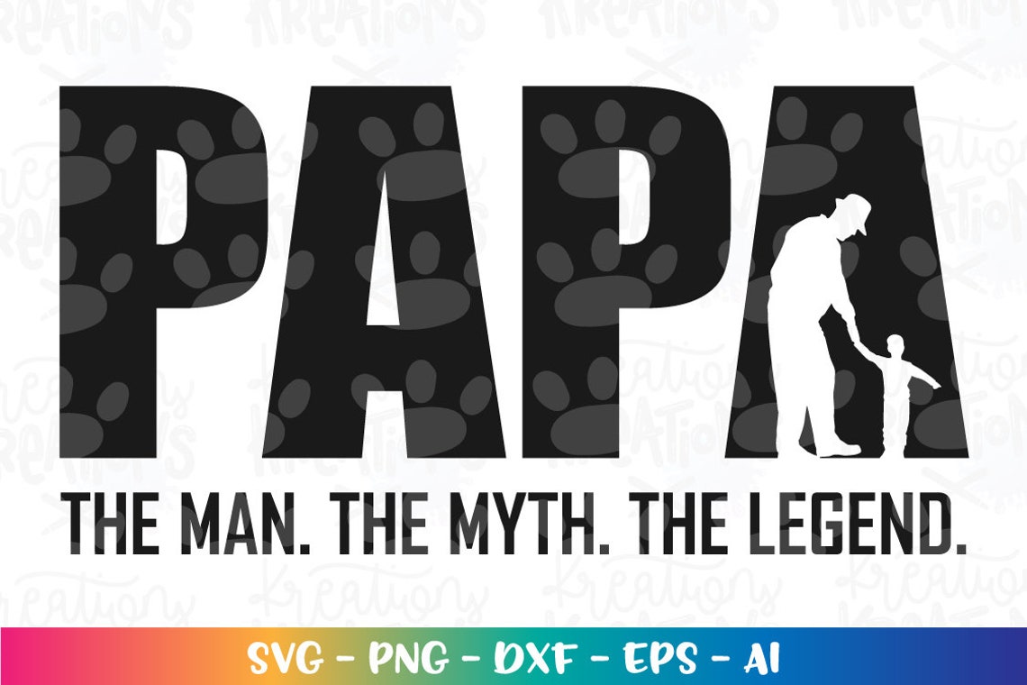 PAPA SVG Father's Day Gift Shirt Svg Grandfather Gift Idea - Etsy