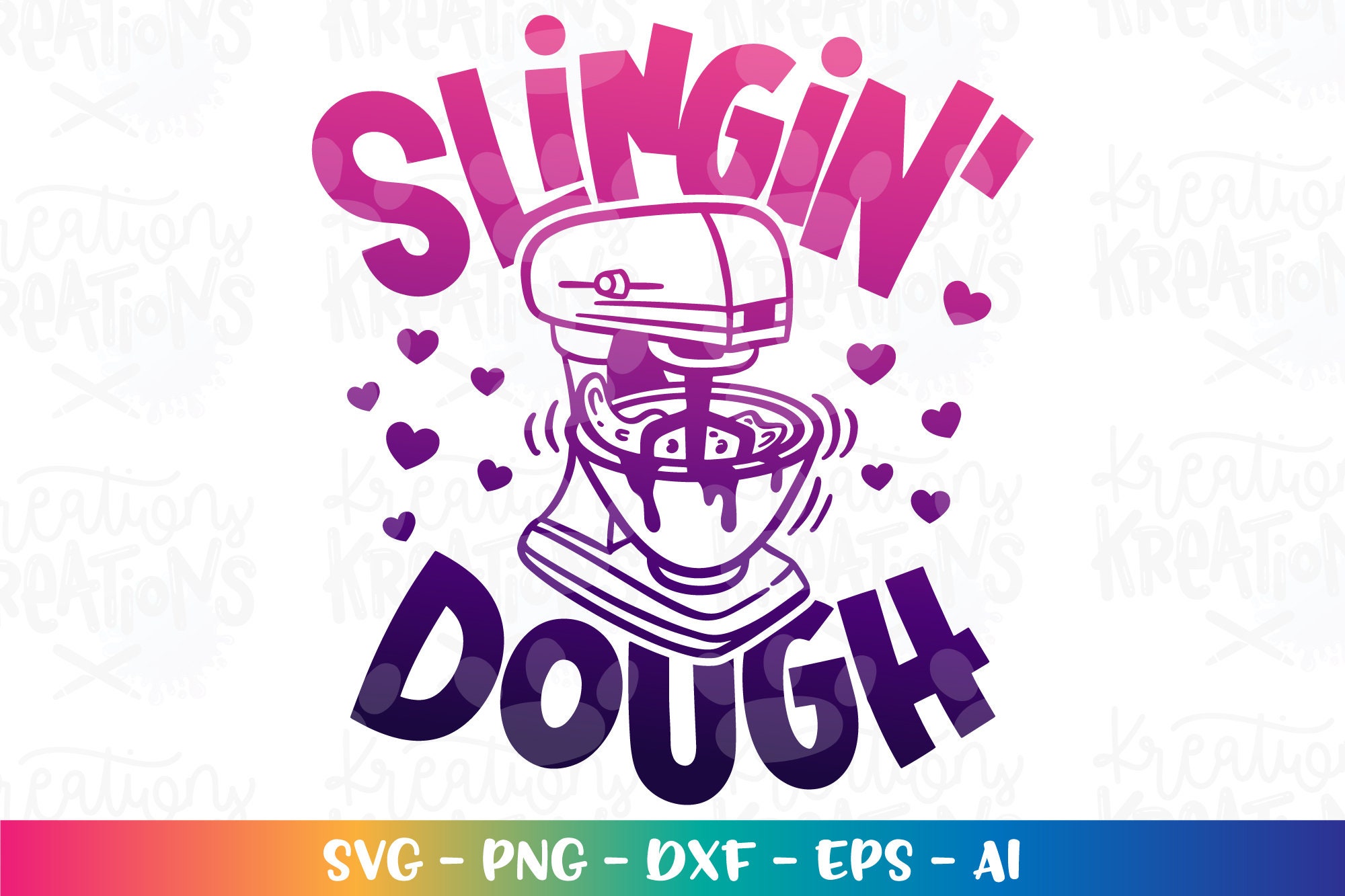 Baking svg Slingin' Dough SVG Kitchenaid Bake baker cake | Etsy