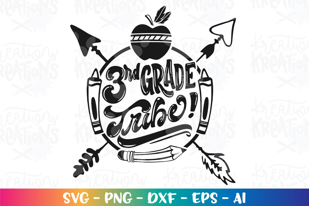 3rd Grade Tribe SVG Third Grade Svg Back to School Svg Tribal Teacher ...