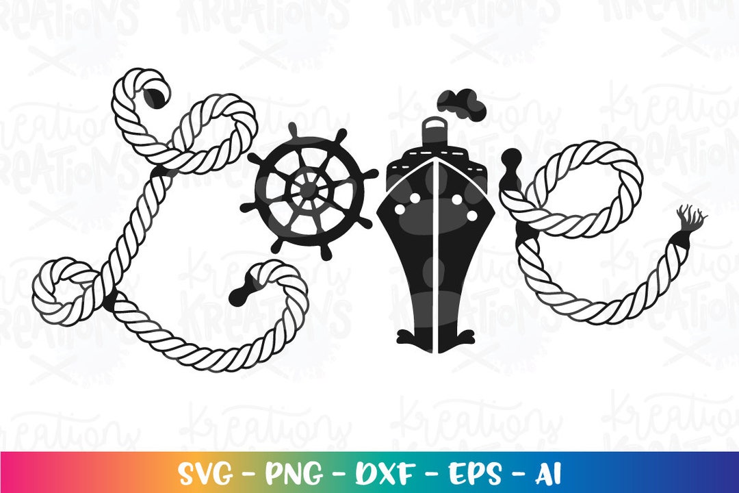 LOVE Cruise Svg Cruise Ship Rope Love Cute Anchor Cruise Shirt Print ...