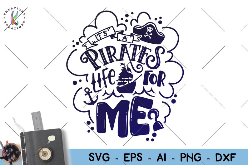 Pirate SVG It's a PIRATES Life for me svg Pirate quote | Etsy