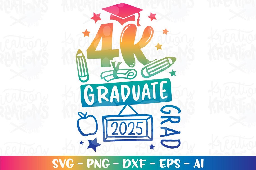 4K Grad Graduate SVG 4K School 2025 Graduation Grad Print Iron on ...
