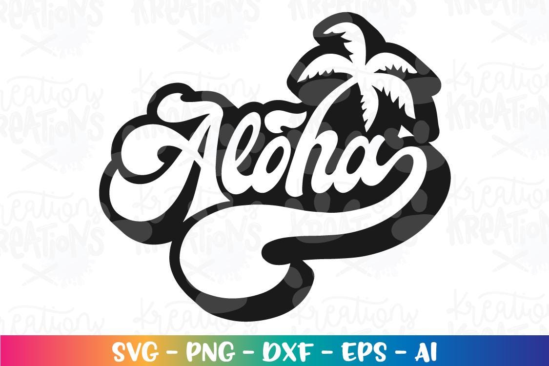 Aloha Mahalo SVG Beach Quote Svg Beach Life Family Hawaii Surf Palm ...