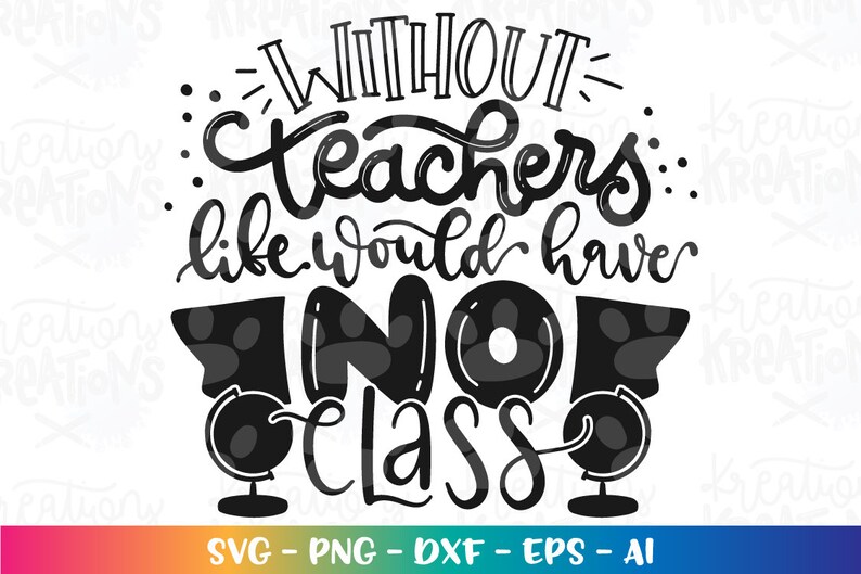 Without Teachers Life Would Have No Class SVG Atlas Globe SVG - Etsy