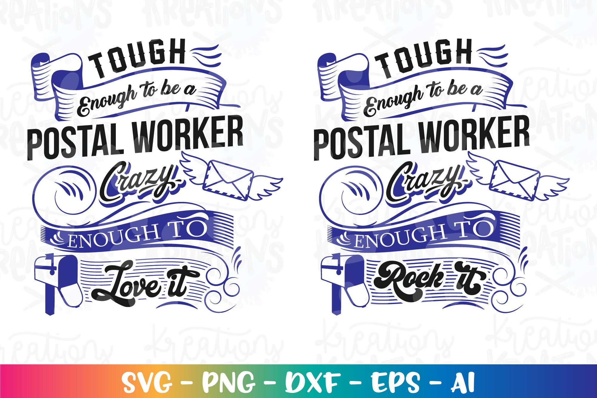 Postal Worker SVG Tough Enough to Be a Postal Worker Love Rock - Etsy