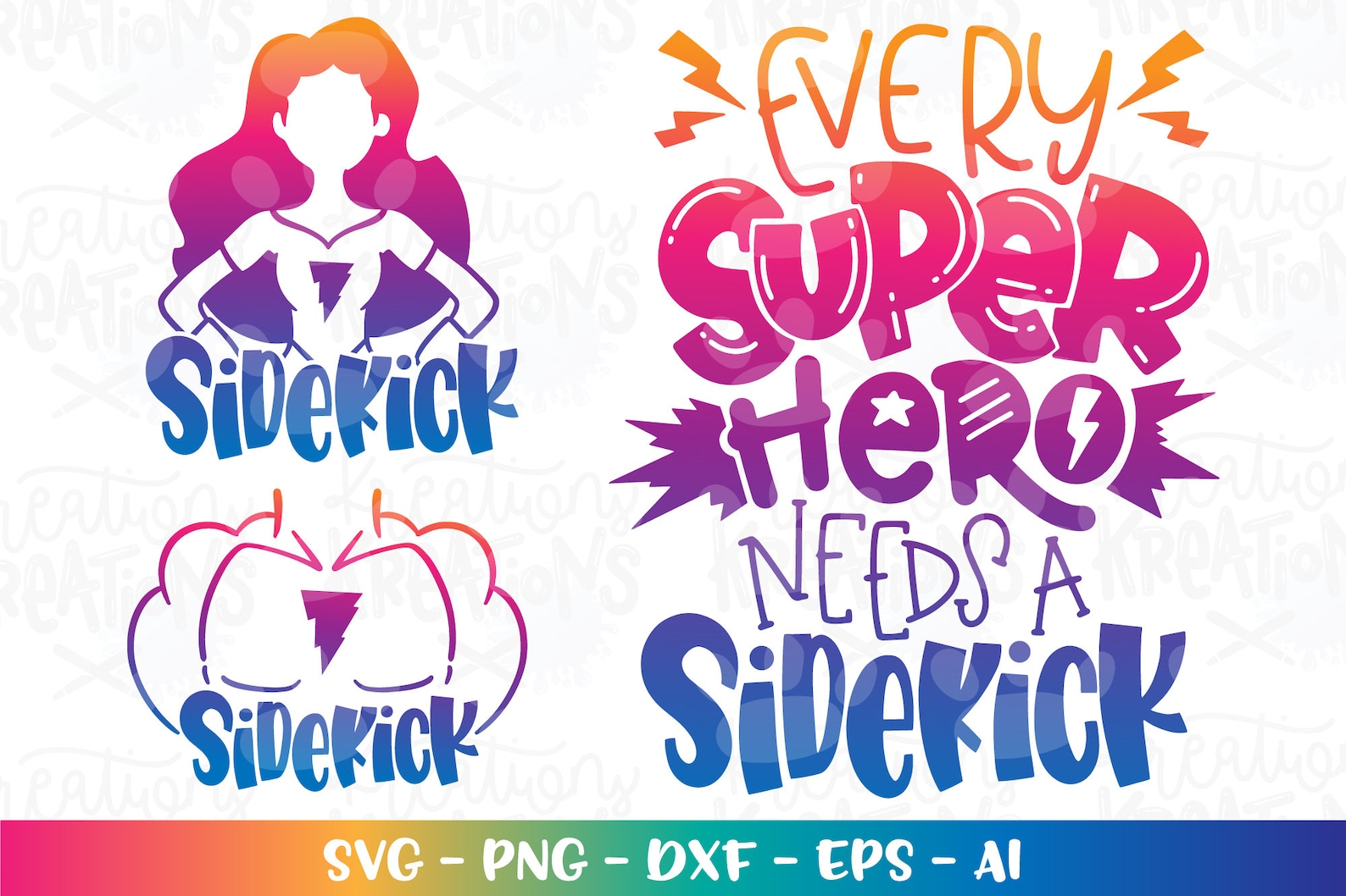 Every Superhero Needs a Sidekick SVG Girl Boy Superhero - Etsy UK