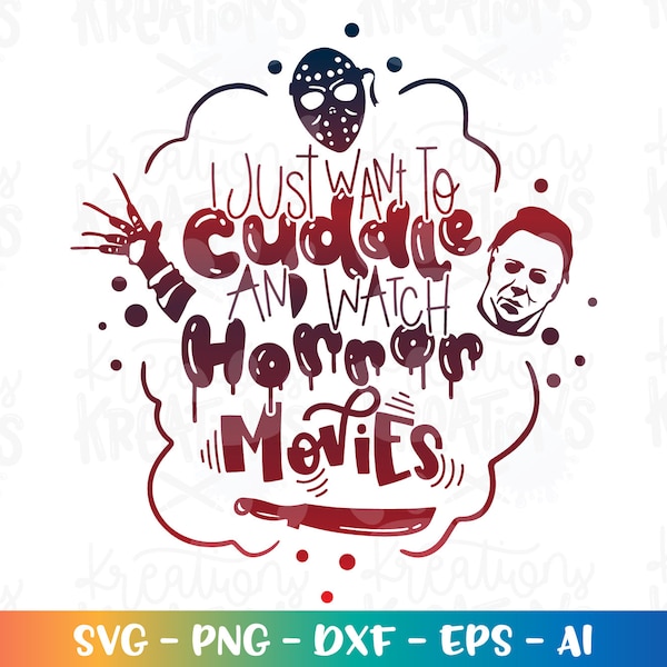 I Love Horror Movies Svg - Etsy