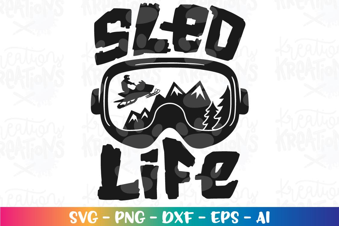 Sled Life! SVG Clipart Snow Mobile BOY Girl Winter Svg Snowmobile ...