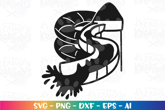 Water Slide Clip Art Black And White