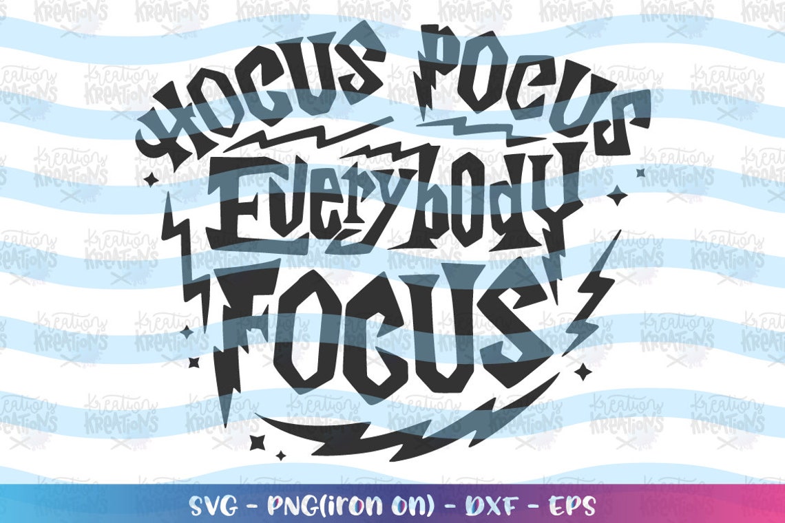 Hocus Pocus everybody focus svg hand lettered svg back to | Etsy