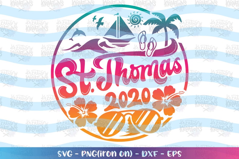 St. Thomas Virgin Islands svg Caribbean Summer Beach emblem | Etsy