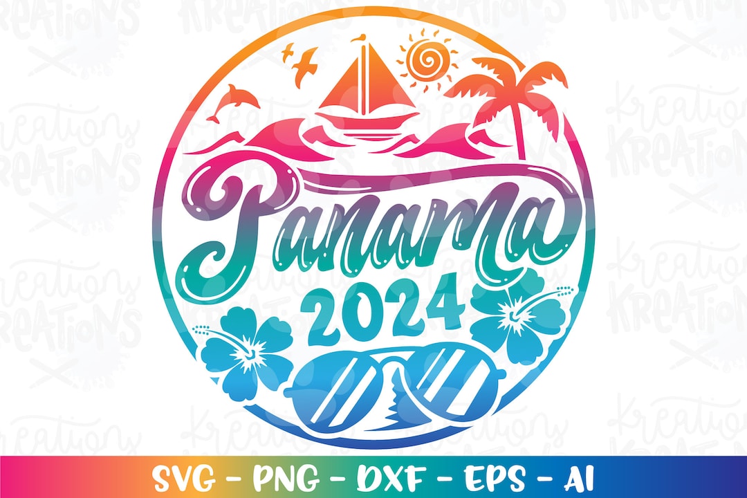 Panama City Svg Summer Beach Emblem Svg Hand Drawn Svg Print Decal Iron ...