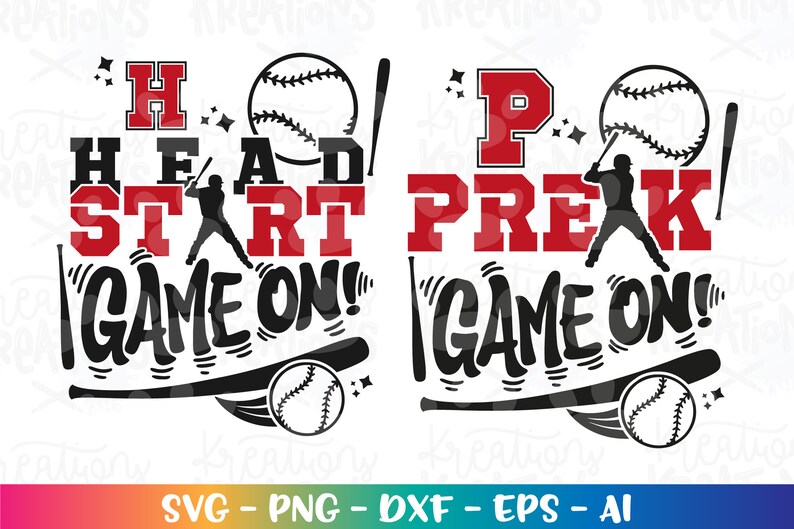 Back to School Bundle SVG Baseball Game On! Kindergarten to 6th Grade ...