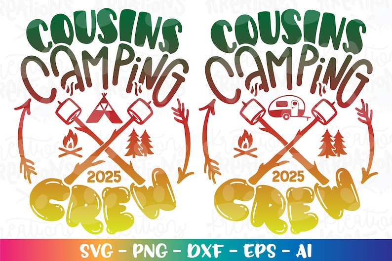 Cousins Camping Crew SVG Cousins Family Camp Camping Kids Shirt Decal ...