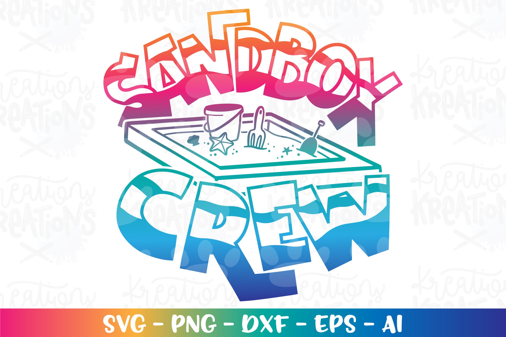 Sandbox CREW Svg Sand Beach Summer Cute Girl Boy Beach Kids - Etsy
