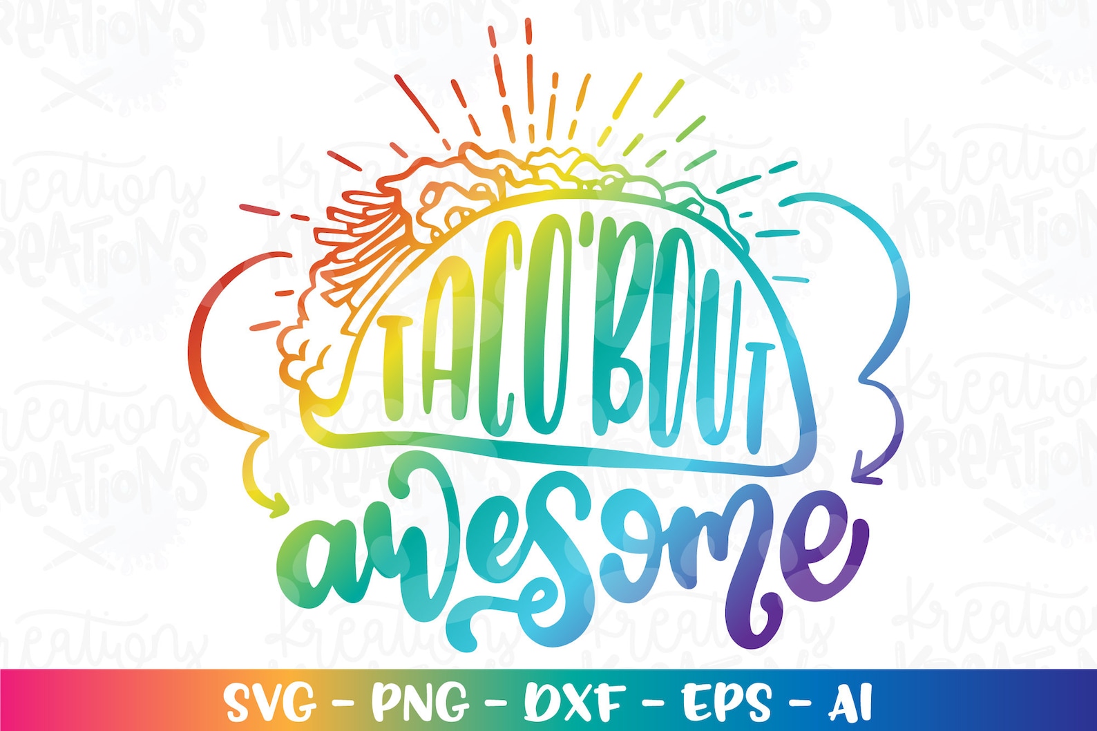 Taco'bout Awesome Svg Taco Saying Quote Svg Hand Drawn - Etsy