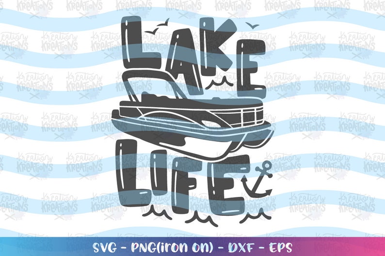 Pontoon Boat Svg boat lake life quote Pontoon boat svg print | Etsy