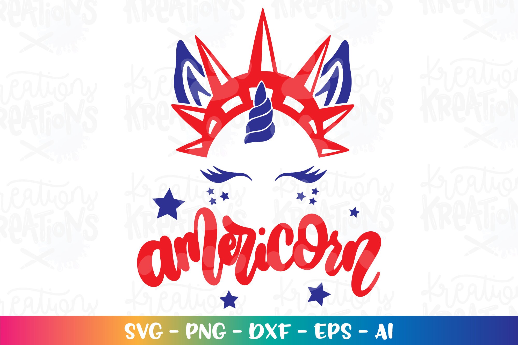 Unicorn Svg America Svg AMERICORN Svg 4th of July Svg Incorn Iron on ...