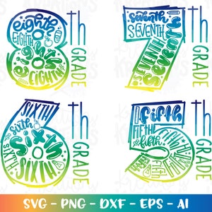Back to School Bundle Pack Svg Kindergarten Pre-k 1st to 12th Grade ...