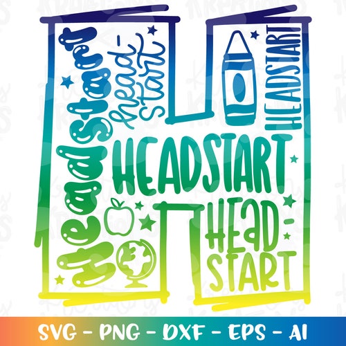Back to School Svg Headstart Svg Hand Lettered Hand Drawn - Etsy