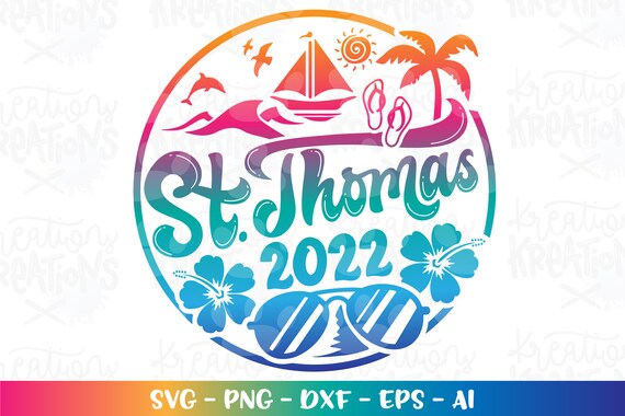 St. Thomas Virgin Islands Svg Caribbean Summer Beach Emblem - Etsy