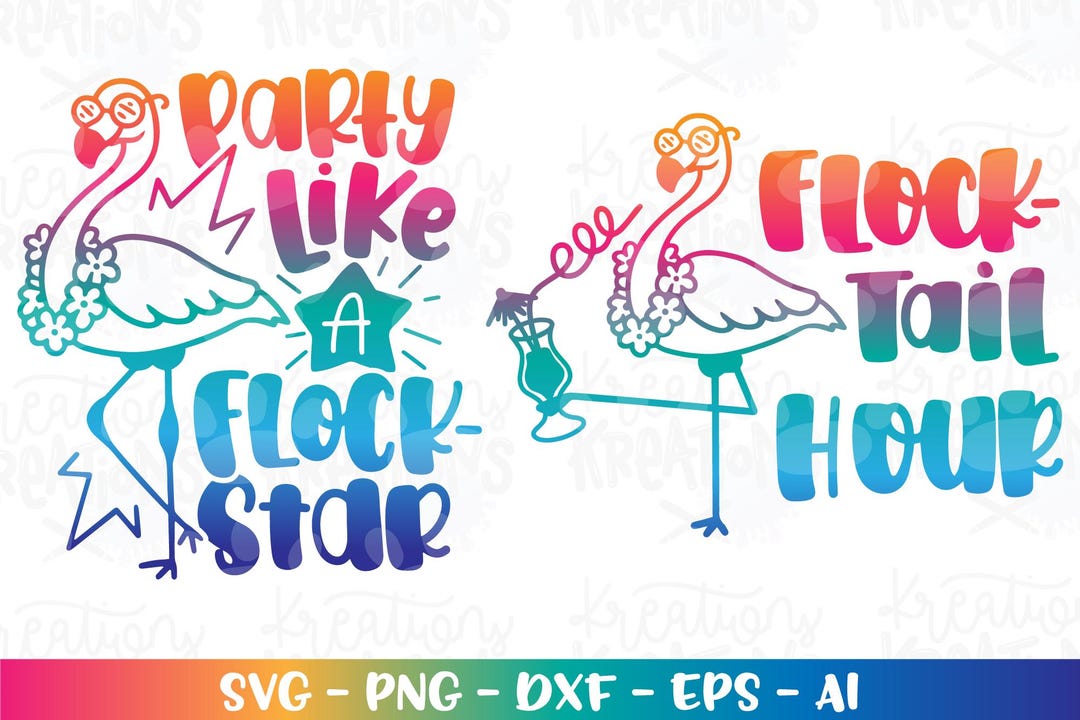 Flock-tail Hour SVG Flamingo Tropical Wreath Svg Summer Vibes Svg Print ...