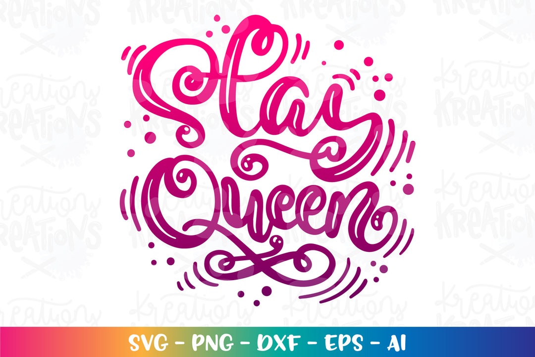 Slay Queen Svghand Drawn Hand Lettered Tee Design Cuttable Cutting ...
